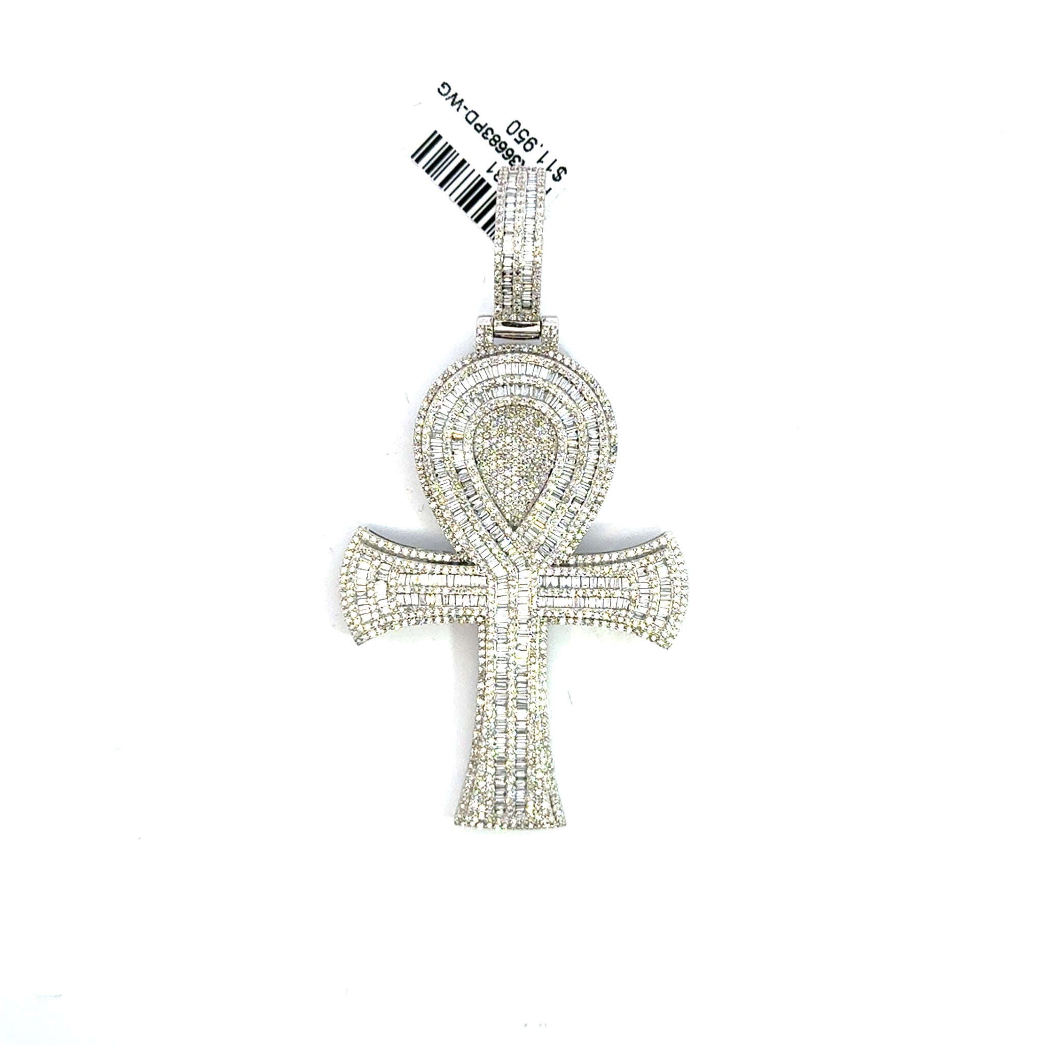 Elegant Diamond Ankh Pendant
