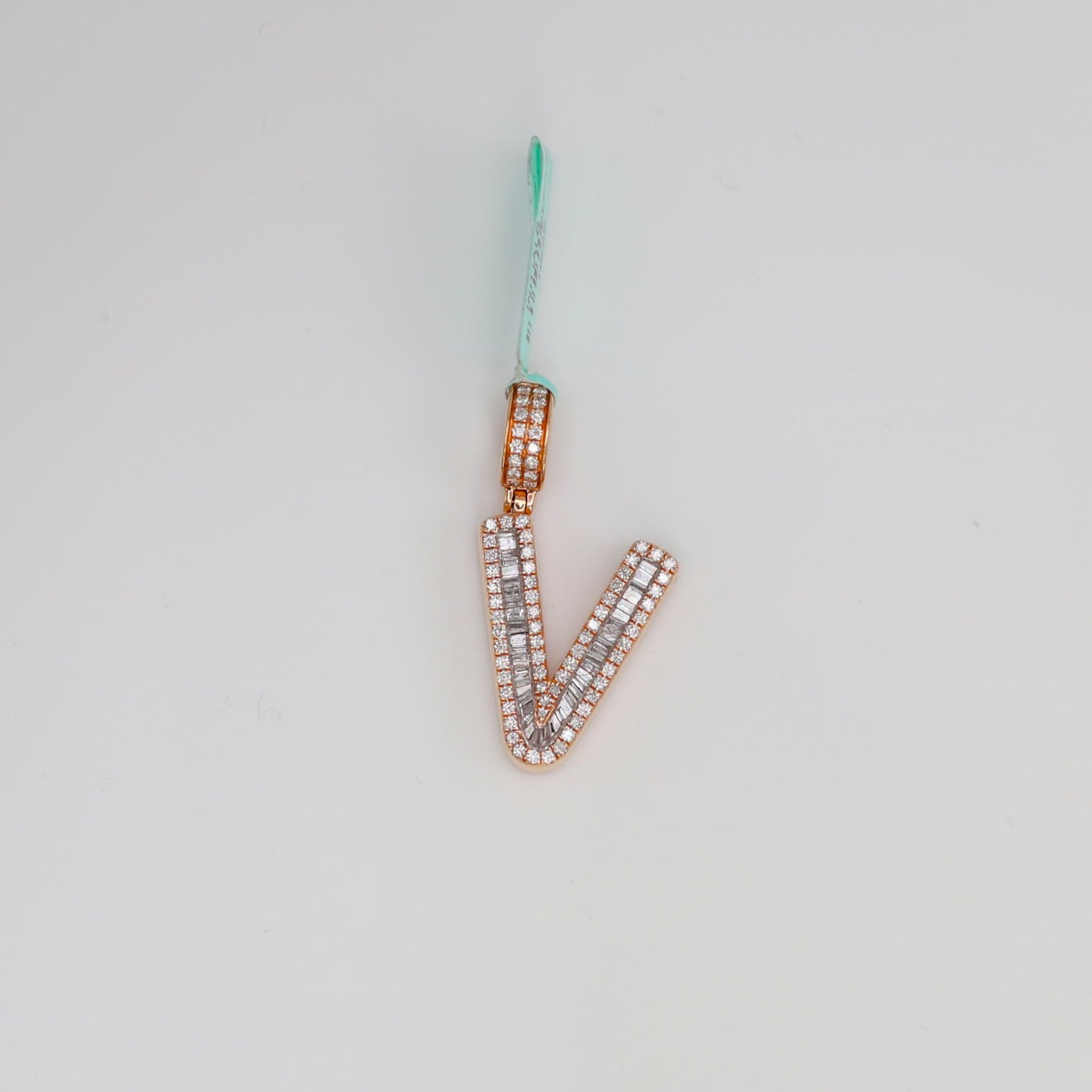 Diamond Letter V Pendant